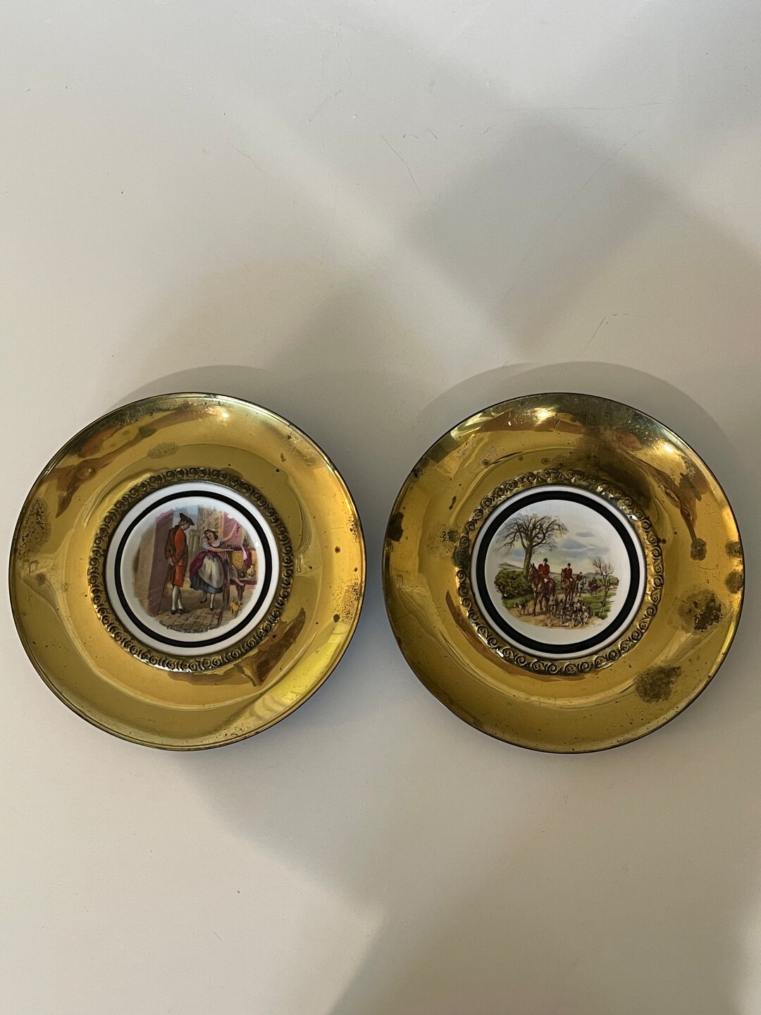 Vintage Regency Bone China Brass Wall Plates: Cries of London ...