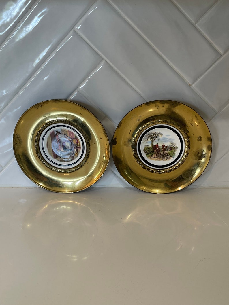 Vintage Regency Bone China Brass Wall Plates: Cries of London ...