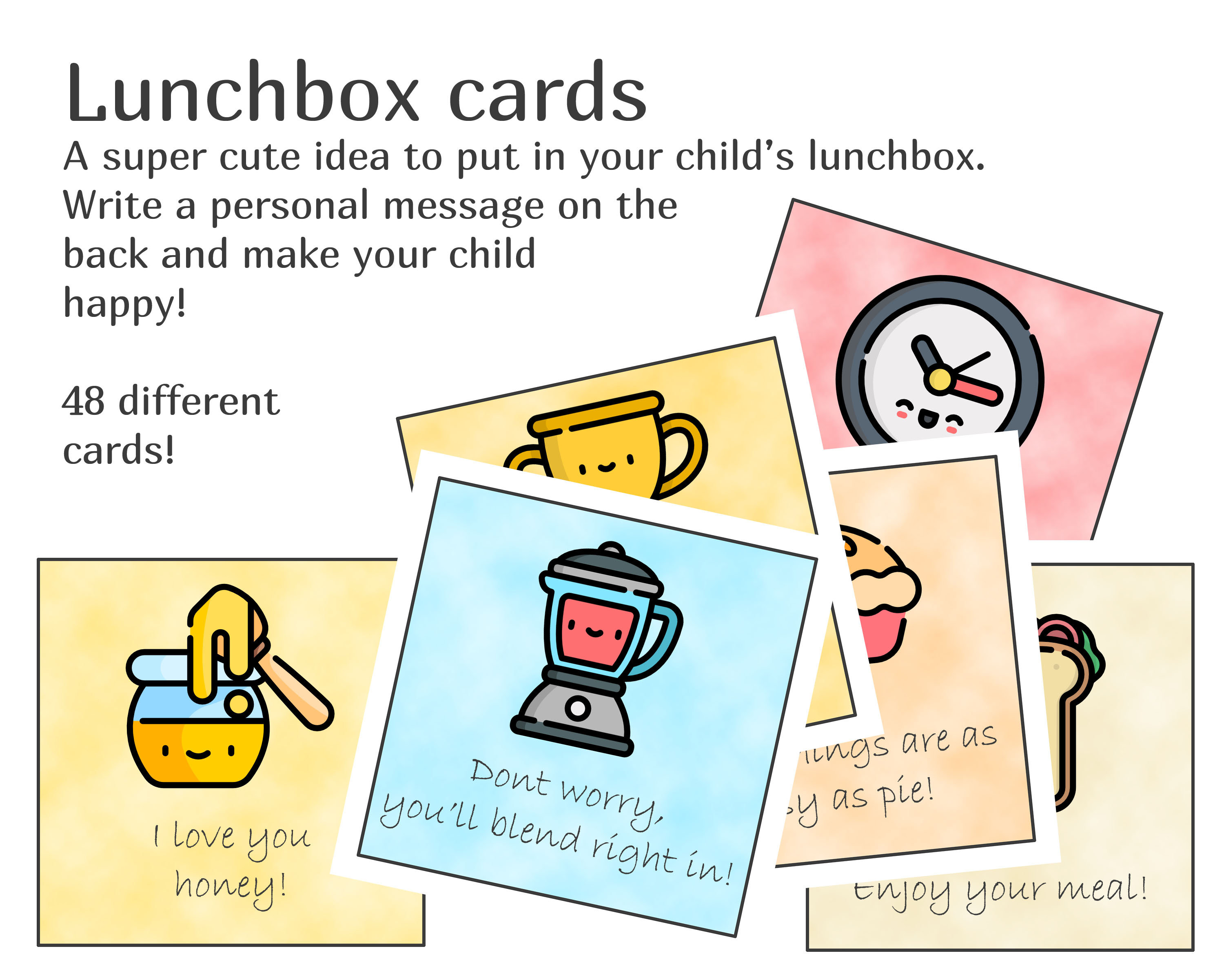 Lunchbox Cards for Kids - Etsy