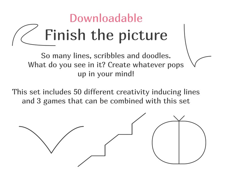 Finish the Picture 50 Pages - Etsy