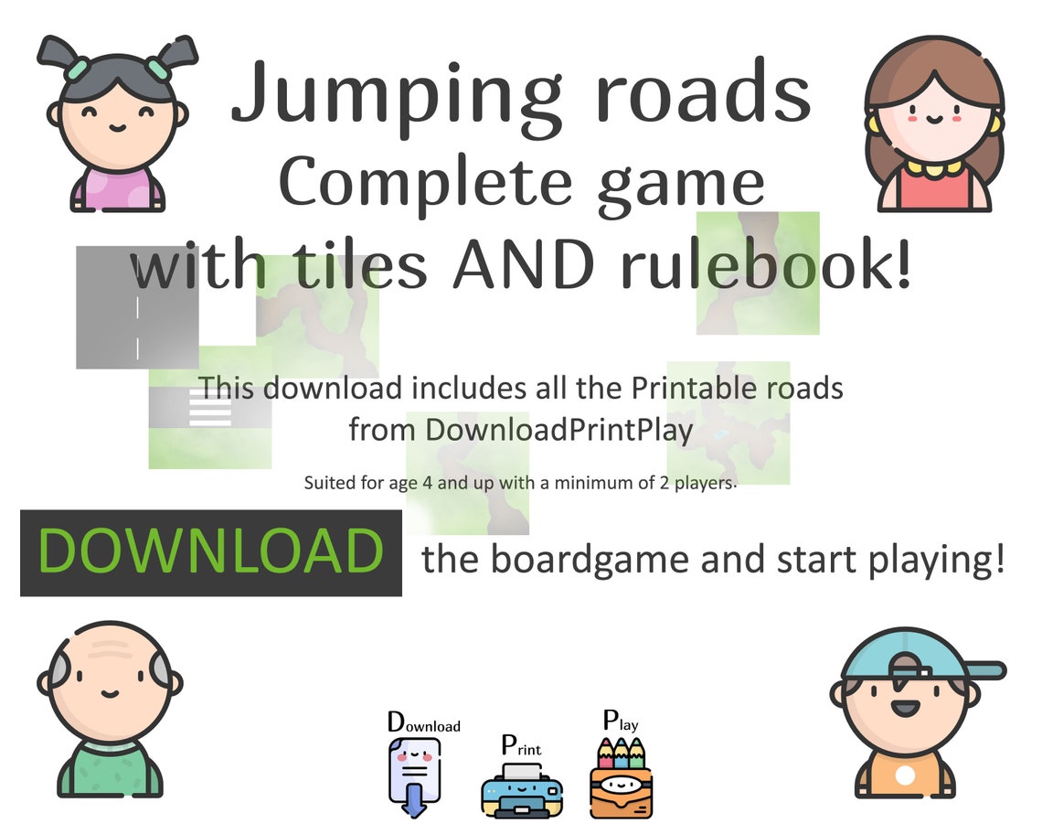 Game With Printable Roads - Etsy