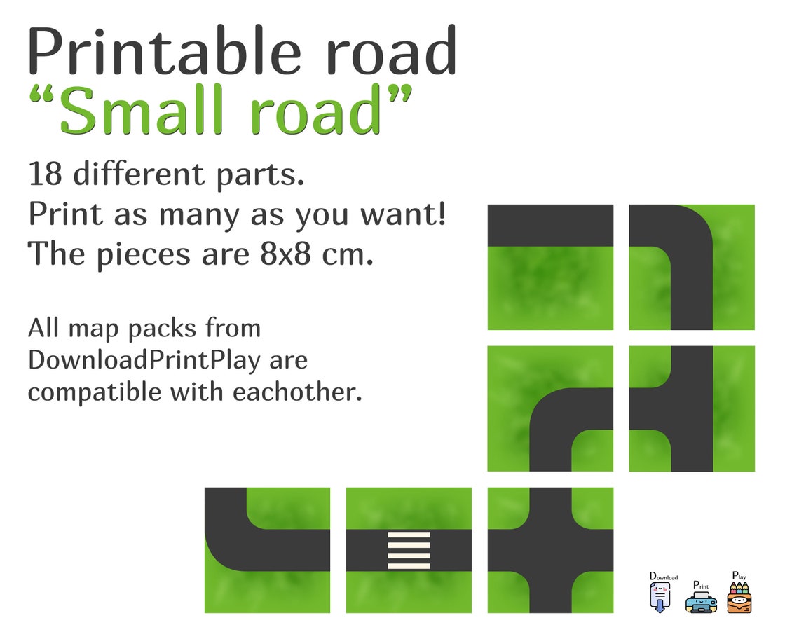 Printable Road: "small Road" Pack - Etsy