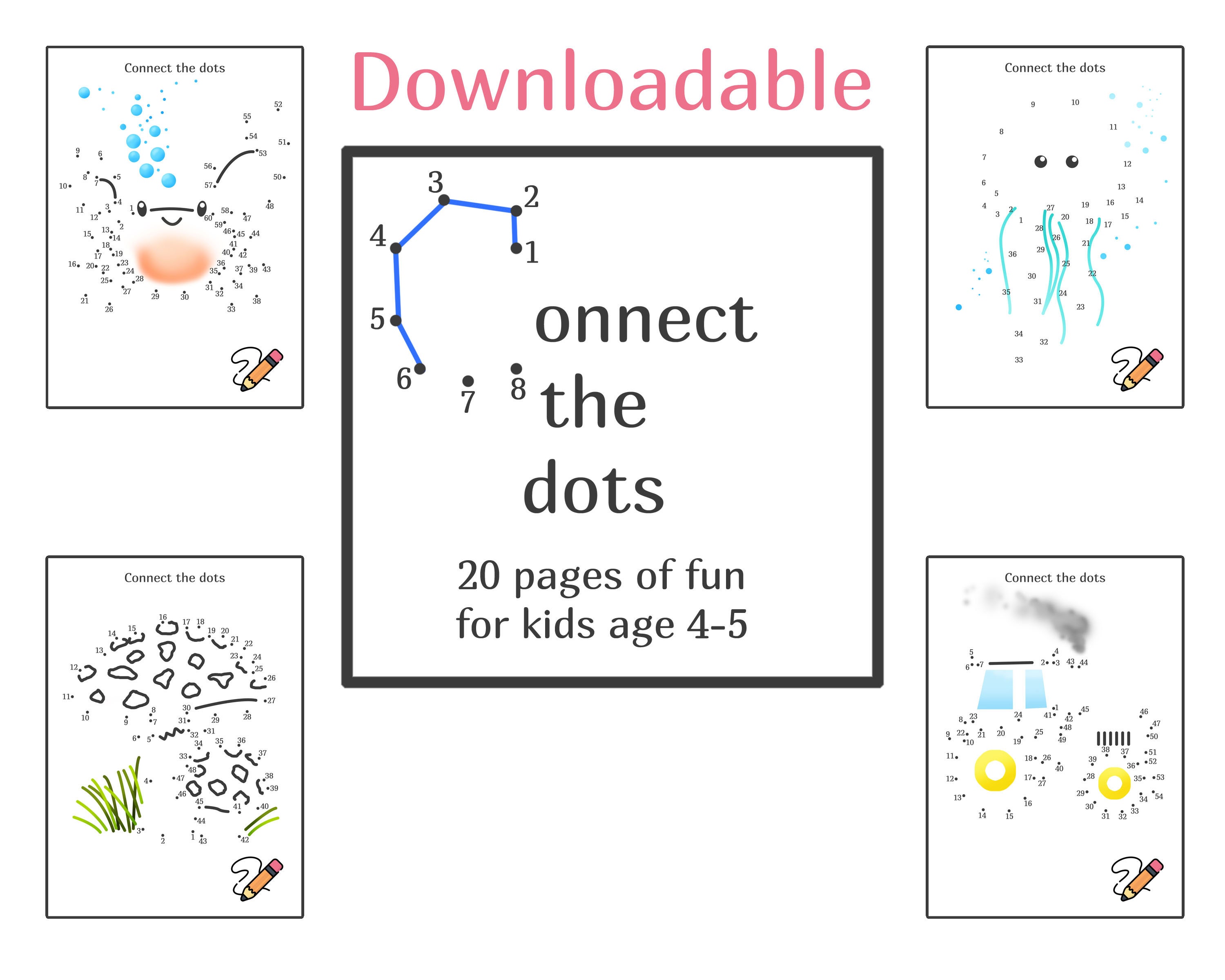 Connect the Dots Age 4-5 - Etsy