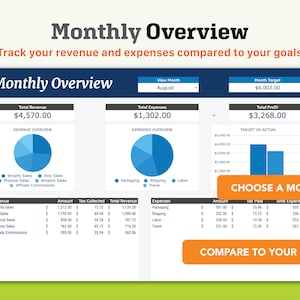 All-in-one Bookkeeping Template, Bookkeeping Small Business, Expense ...