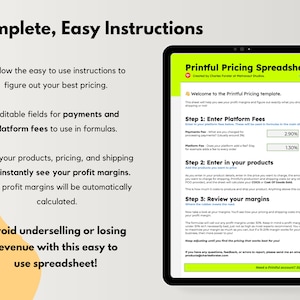 Print on Demand Pricing Calculator Spreadsheet, Editable Google Sheet ...
