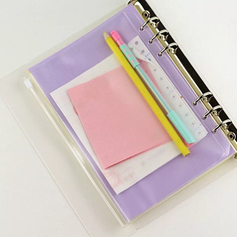 5pcs A5 A6 A7 Clear File Storage Pouches Envelopes Zip Lock - Etsy