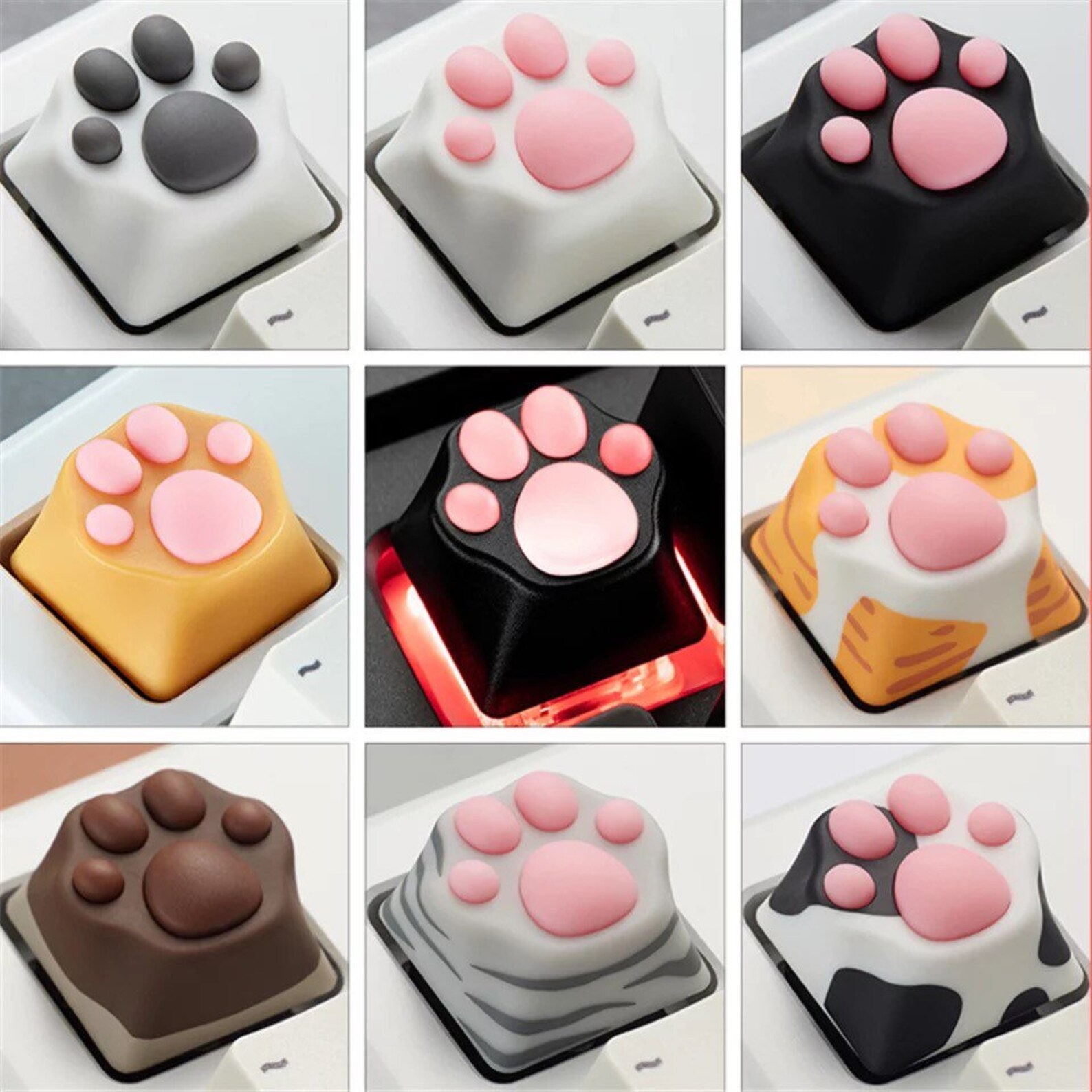 Mechanical Keyboard Keycaps Cat Paw Cute Paws Claw Keyboards - Etsy