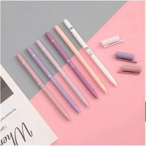 6PC Pastel Black Gel Pens, Pen Set for Planner Decor, Colorful Pastels ...