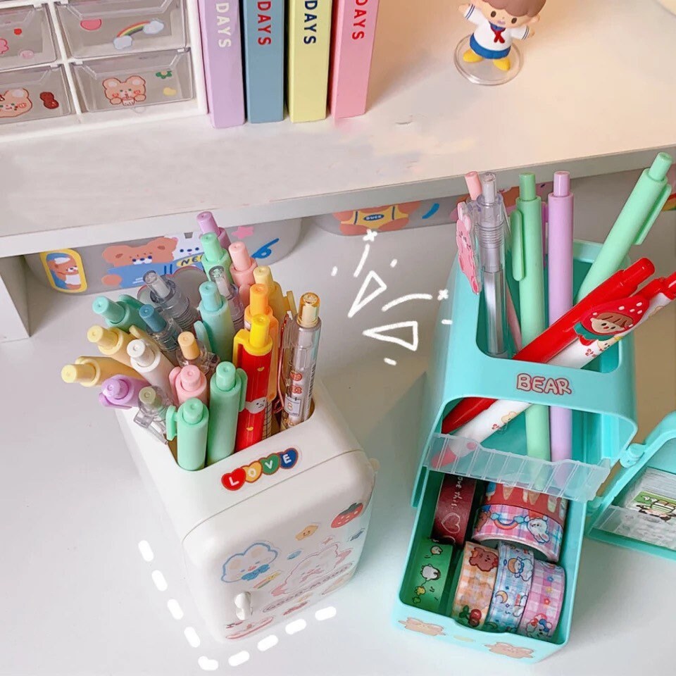 Kawaii Cute Storage Stationery Holder Accessory Cosmetic Pen - Etsy