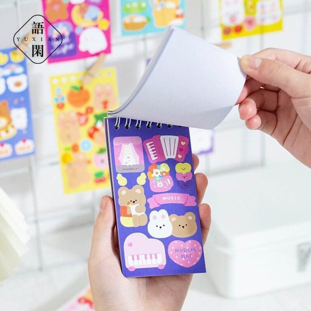 150 Kawaii Cute Sticker Set Book Bear Rabbit Cartoon Animal - Etsy