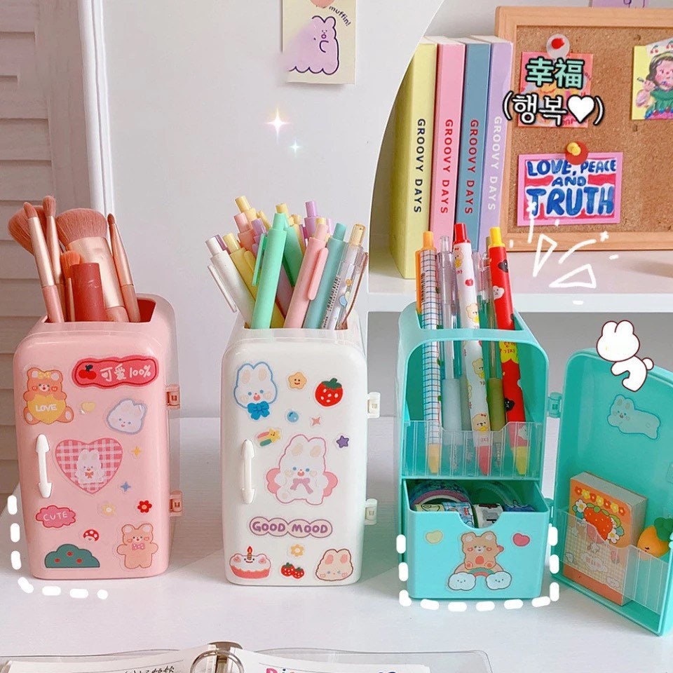 Kawaii Cute Storage Stationery Holder Accessory Cosmetic Pen - Etsy