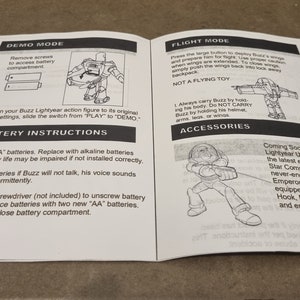 Toy Story Instruction Manual Buzz Lightyear - Etsy