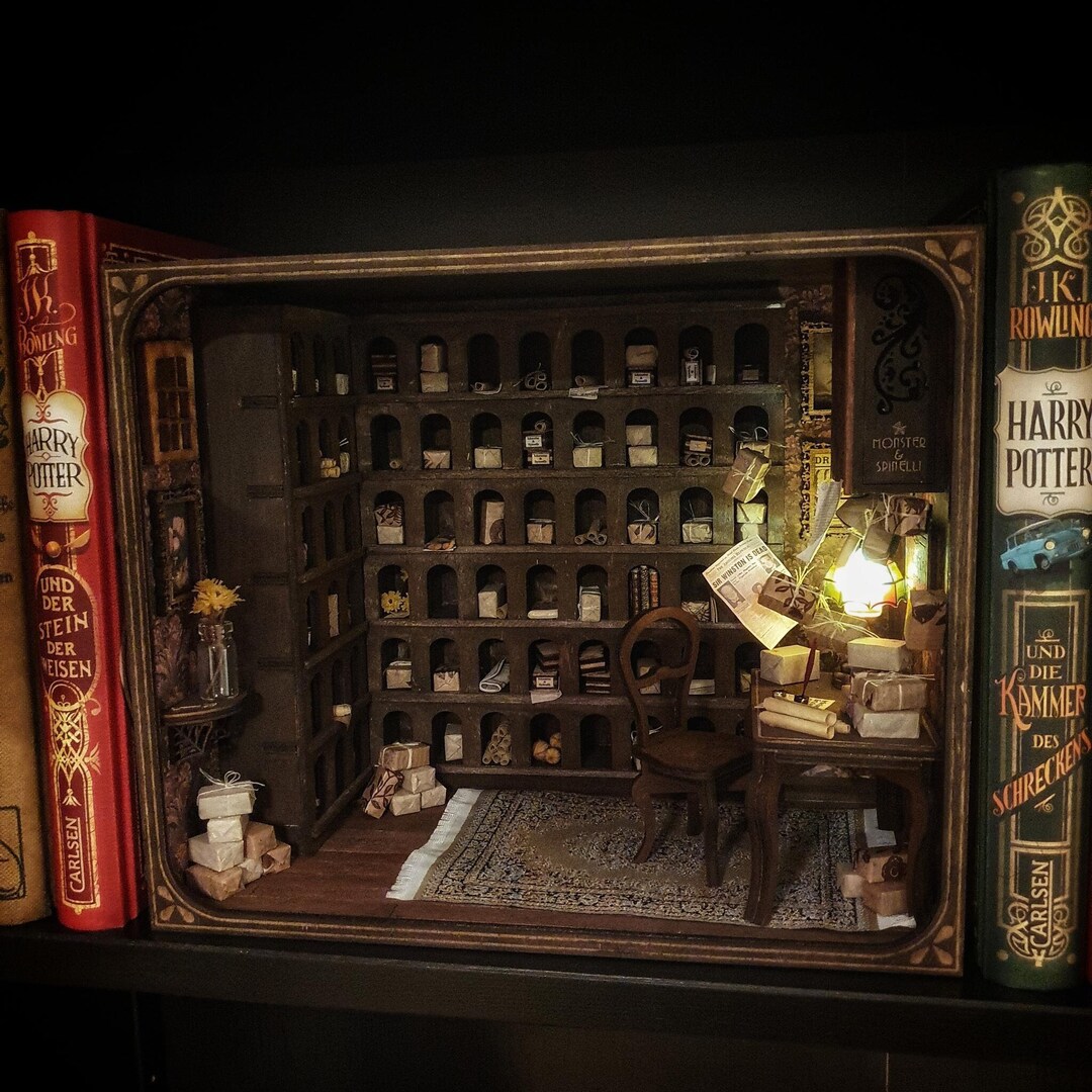 Magical Post Office With Flying Letters and Packages Book Nook ...