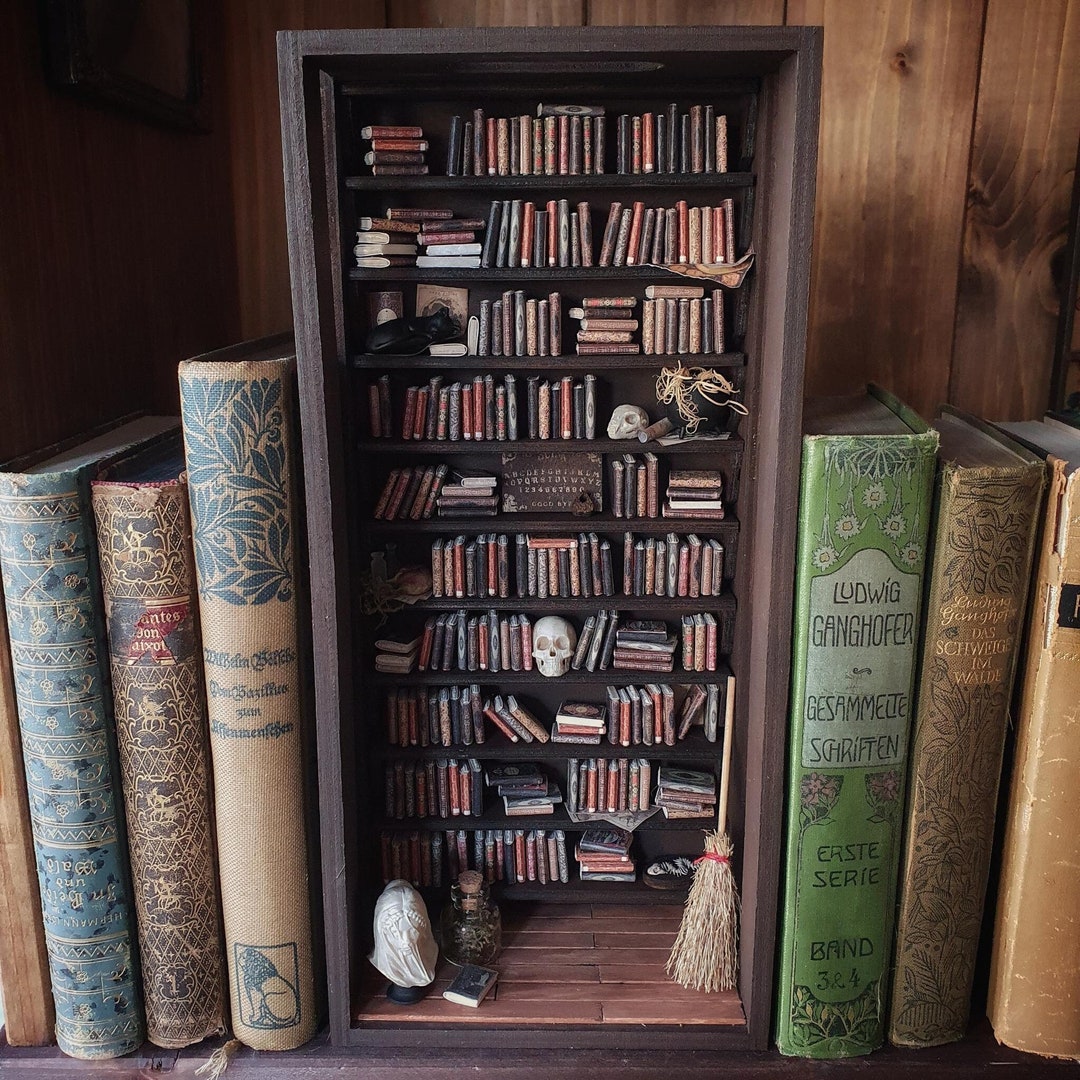 Witch's Library Book Nook Miniature Diorama in 1:12 Scale Book Nook ...