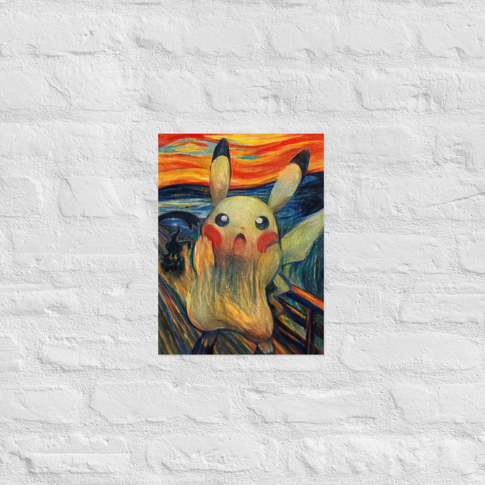 The Scream Pikachu - Print - Etsy