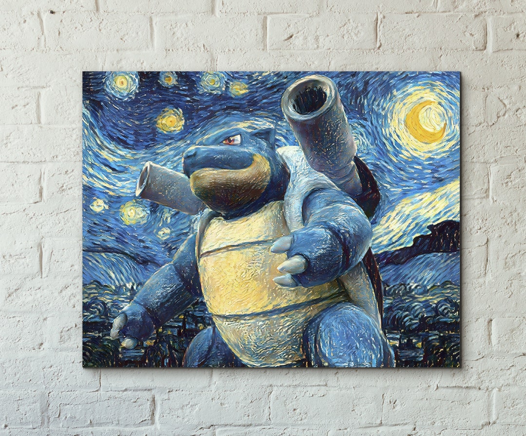 Starry Night Blastoise - Print - Etsy