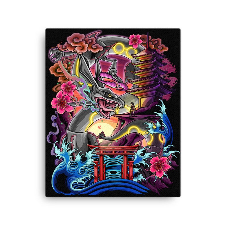 Shiny Rayquaza VMAX - Canvas - Etsy