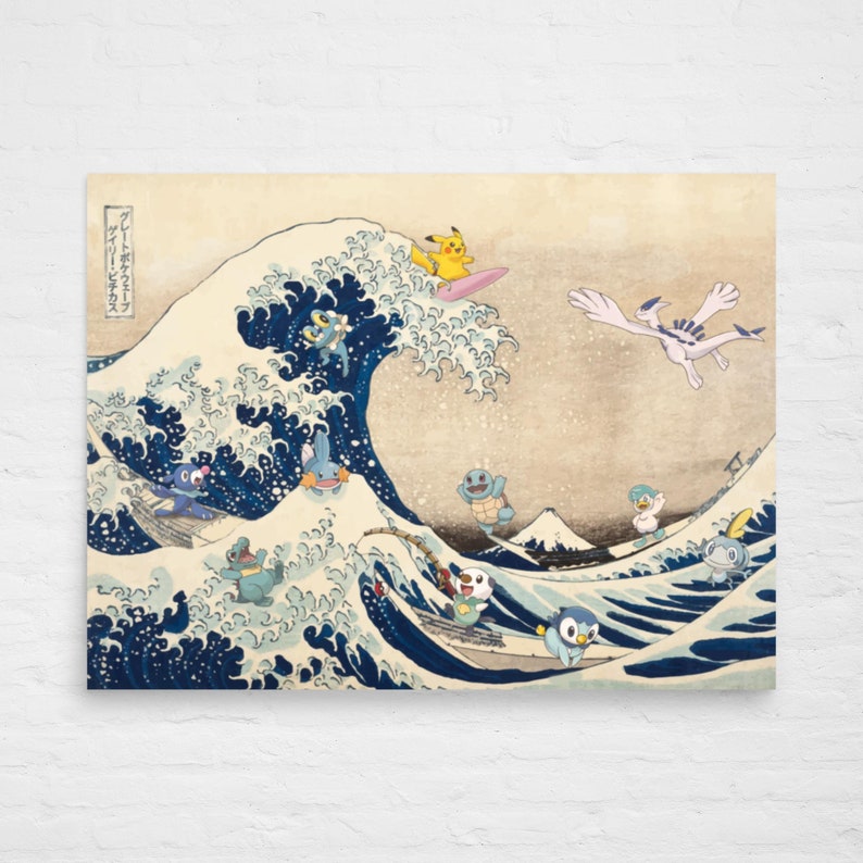 Great Poké Wave - Premium Poster - Etsy