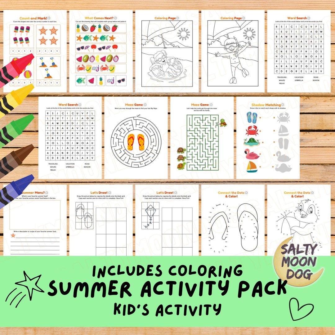 Summer Activities, Summer Printables, Summer Games, Summer Activity ...