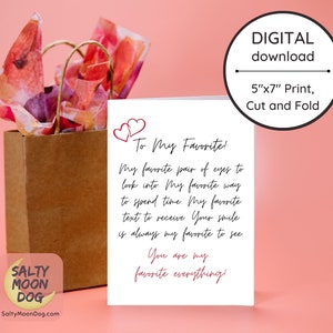 Youre My Favorite Card / Valentines Day Card for Him Card for - Etsy