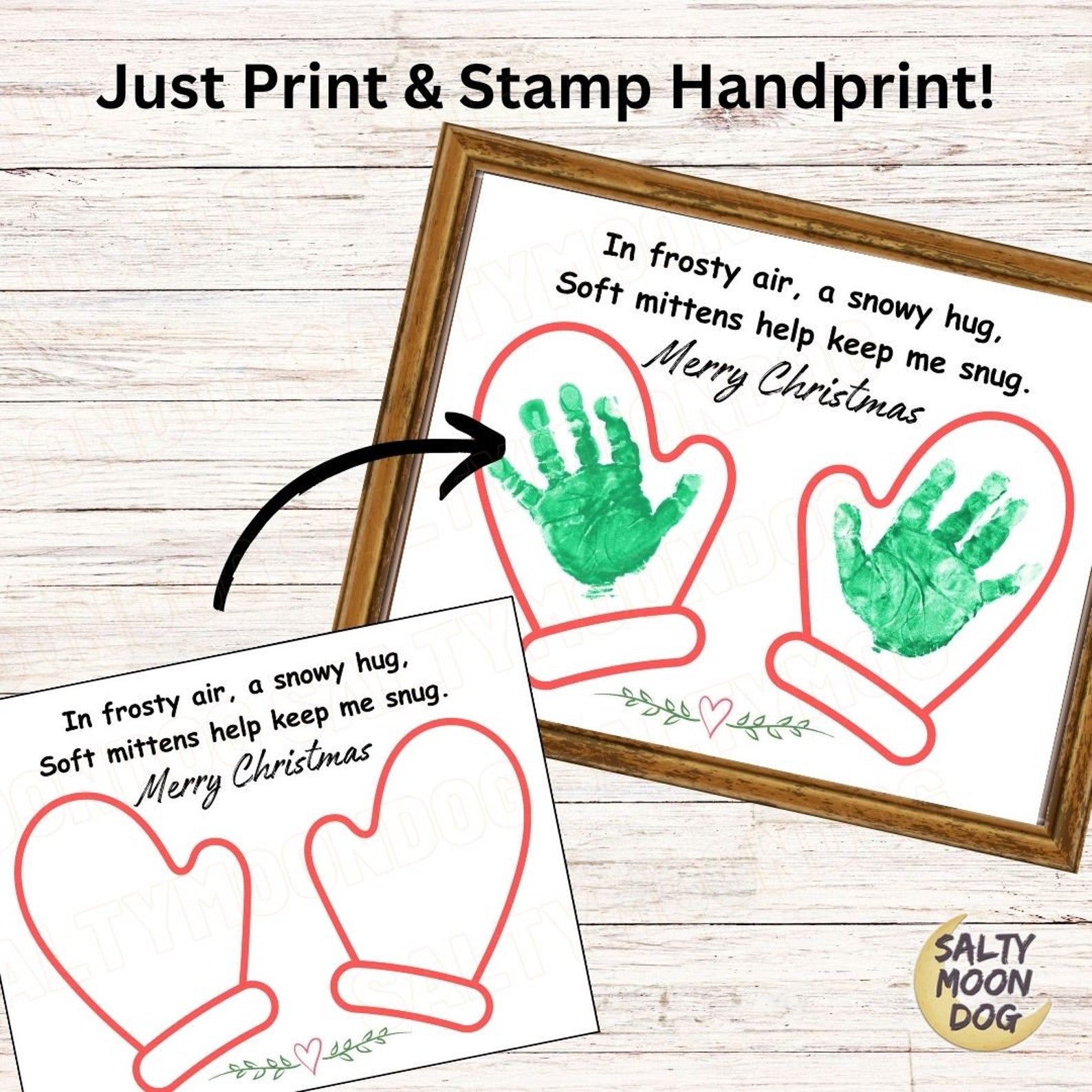 Handprint Art Mitten Poem Baby Toddler Kids Activity Art Craft ...