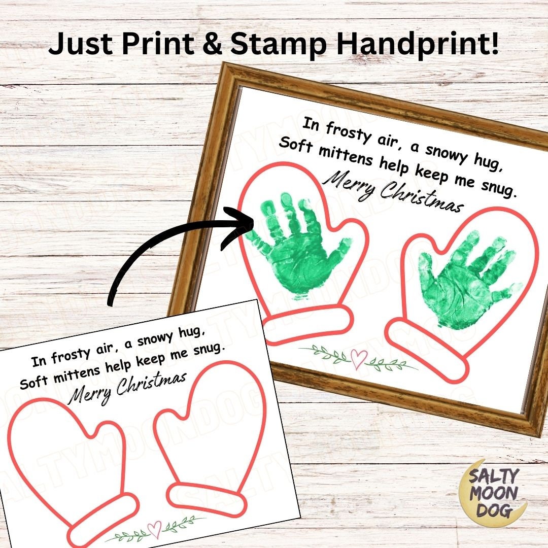 Handprint Art Mitten Poem Baby Toddler Kids Activity Art Craft ...