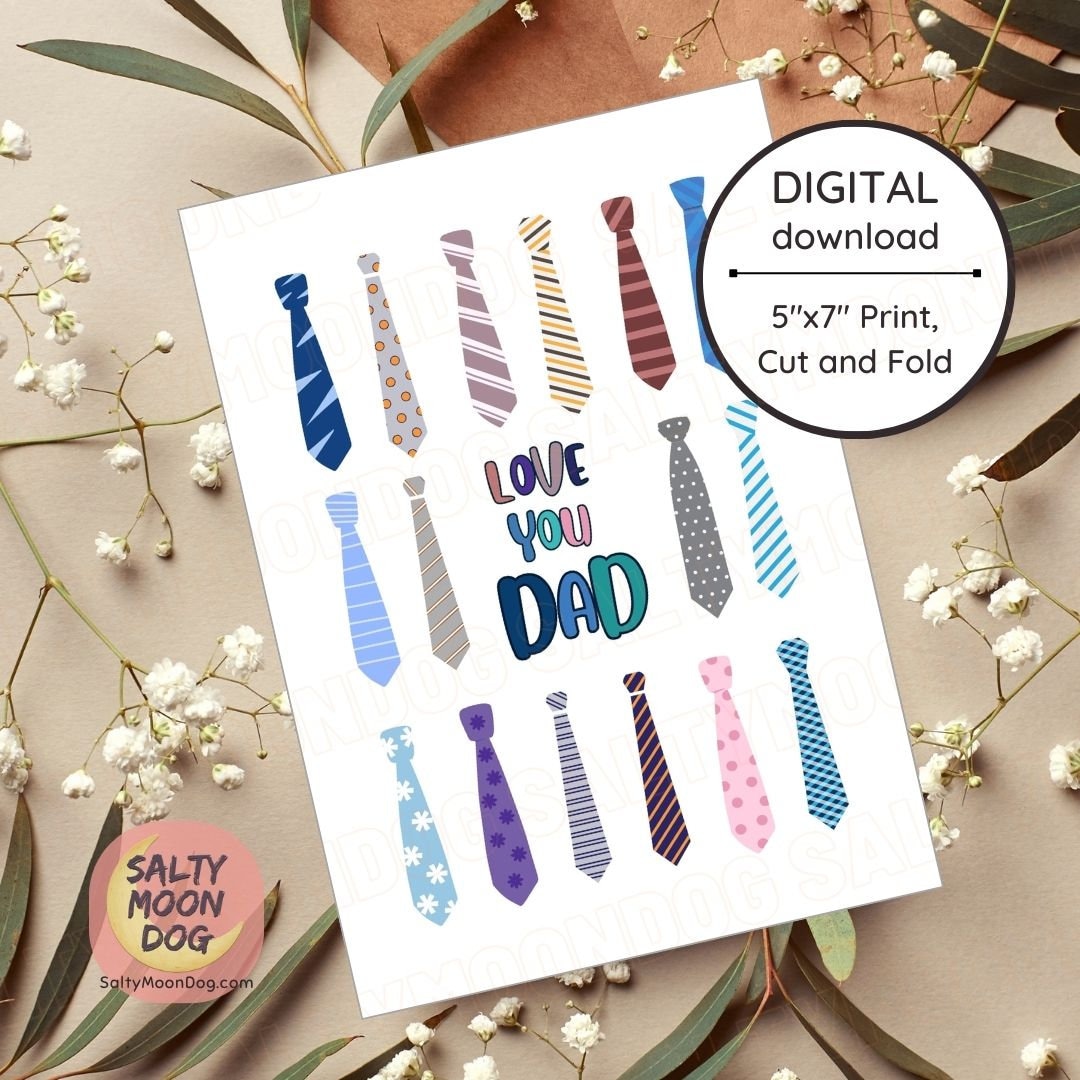 Joke Father's Day Card FATHER'S DAY Greeting Card Dad Joke Card Tie Dad ...