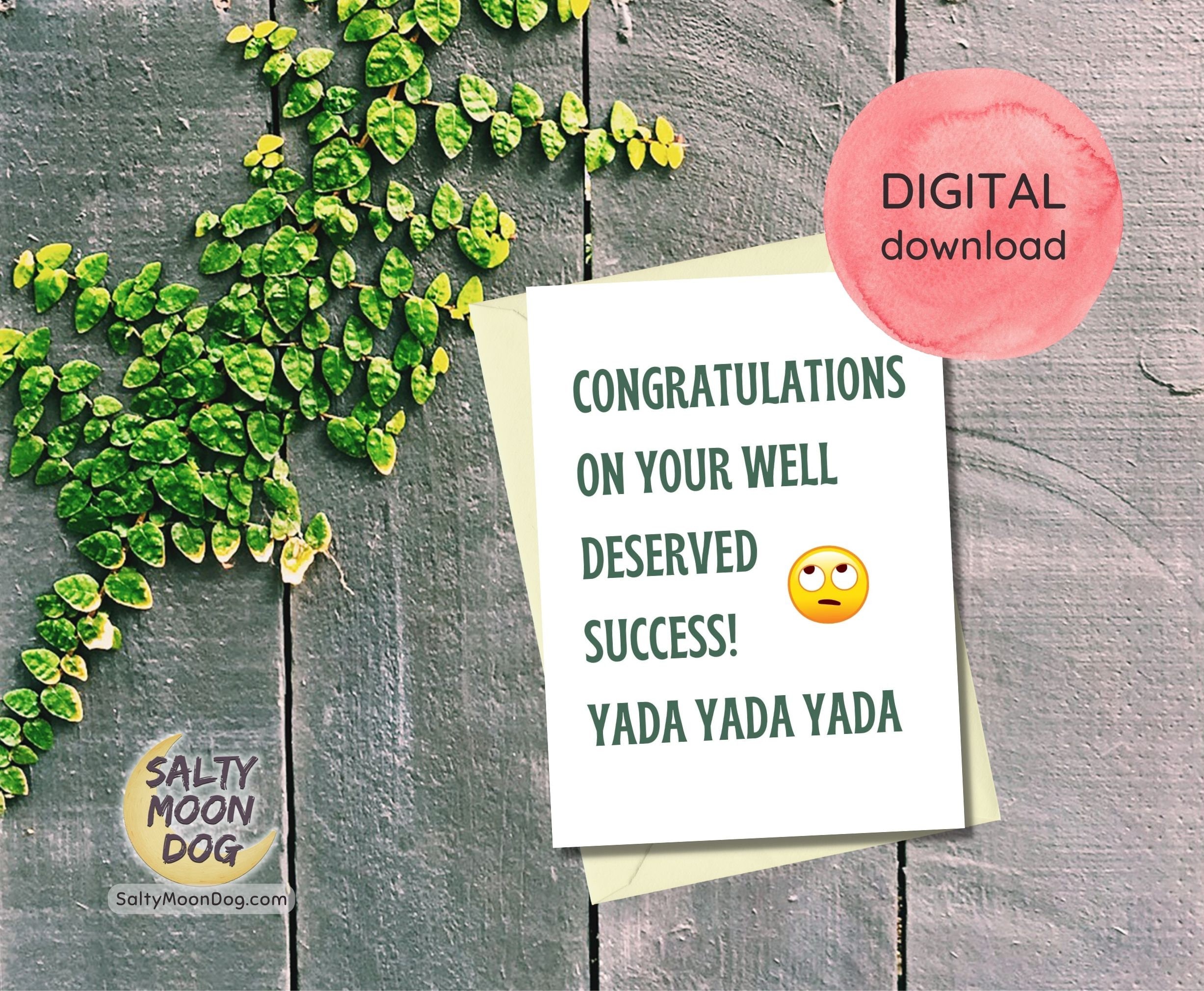 Funny Congratulations Card Funny New Job Card Graduation Exams Job ...