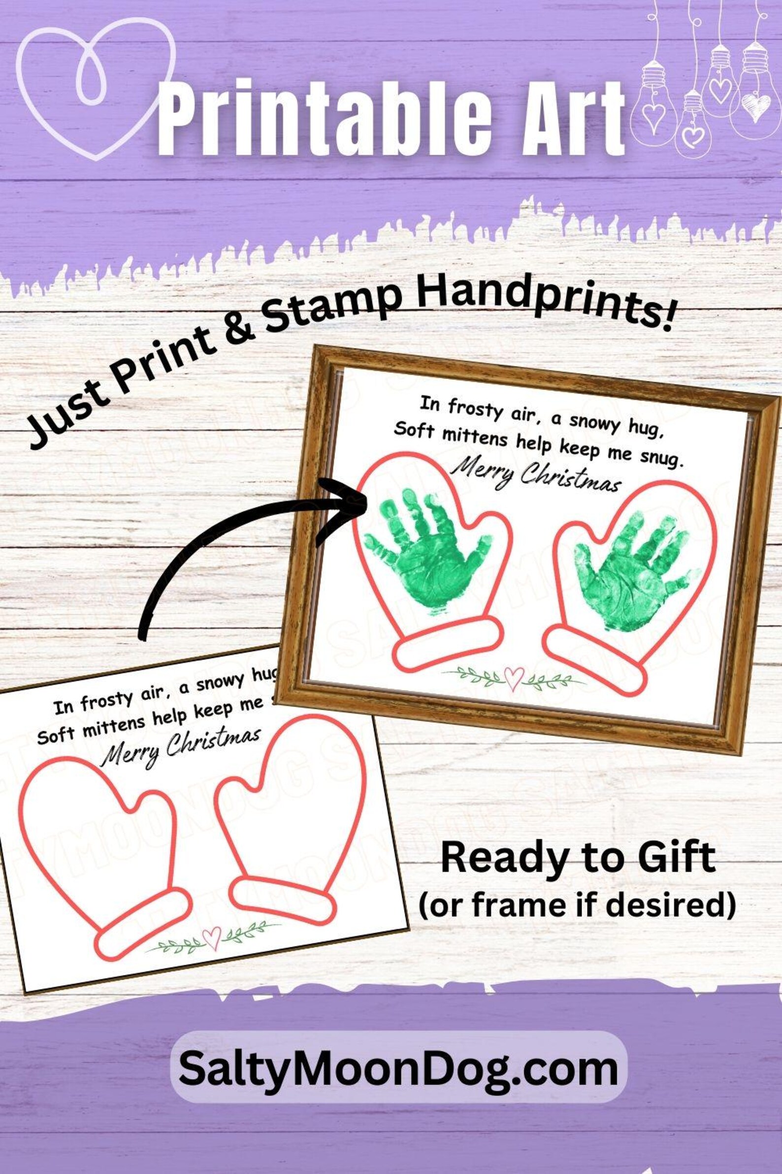 Handprint Art Mitten Poem Baby Toddler Kids Activity Art Craft ...
