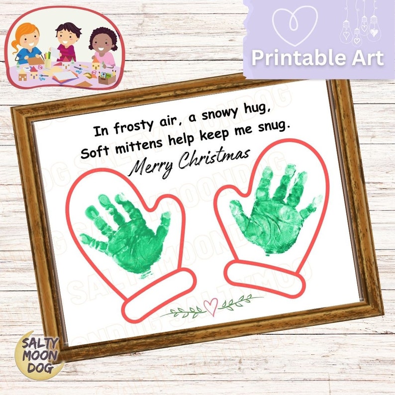Handprint Art Mitten Poem Baby Toddler Kids Activity Art Craft ...