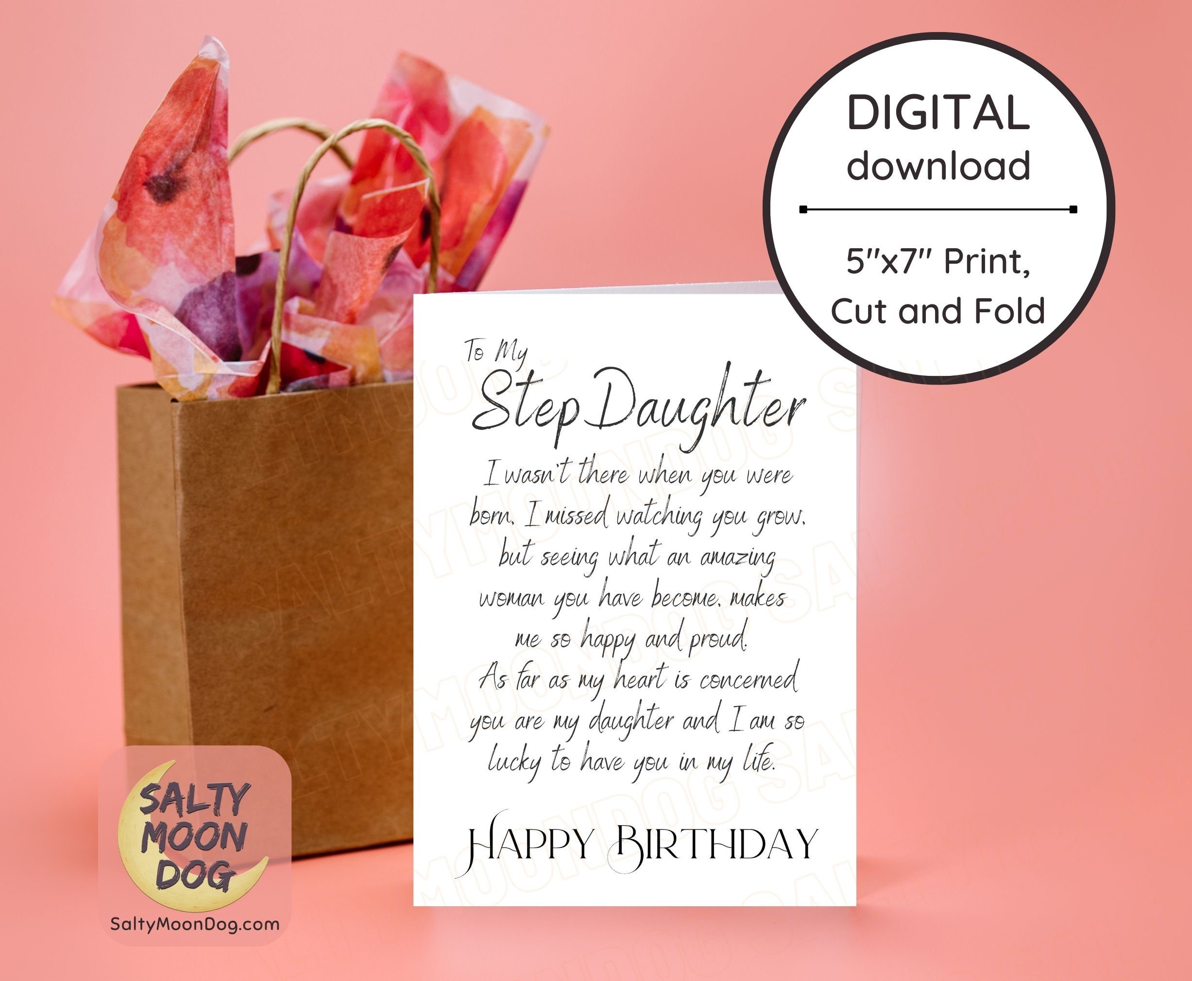 Personalized Bonus Daughter Card, Bonus Daughter Birthday Card ...
