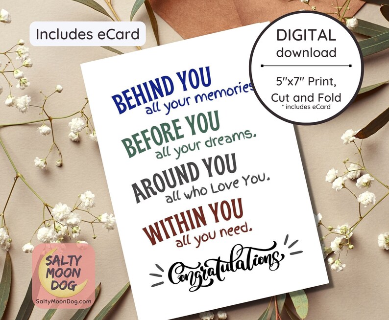 Congratulations Graduation Card High School College - Etsy