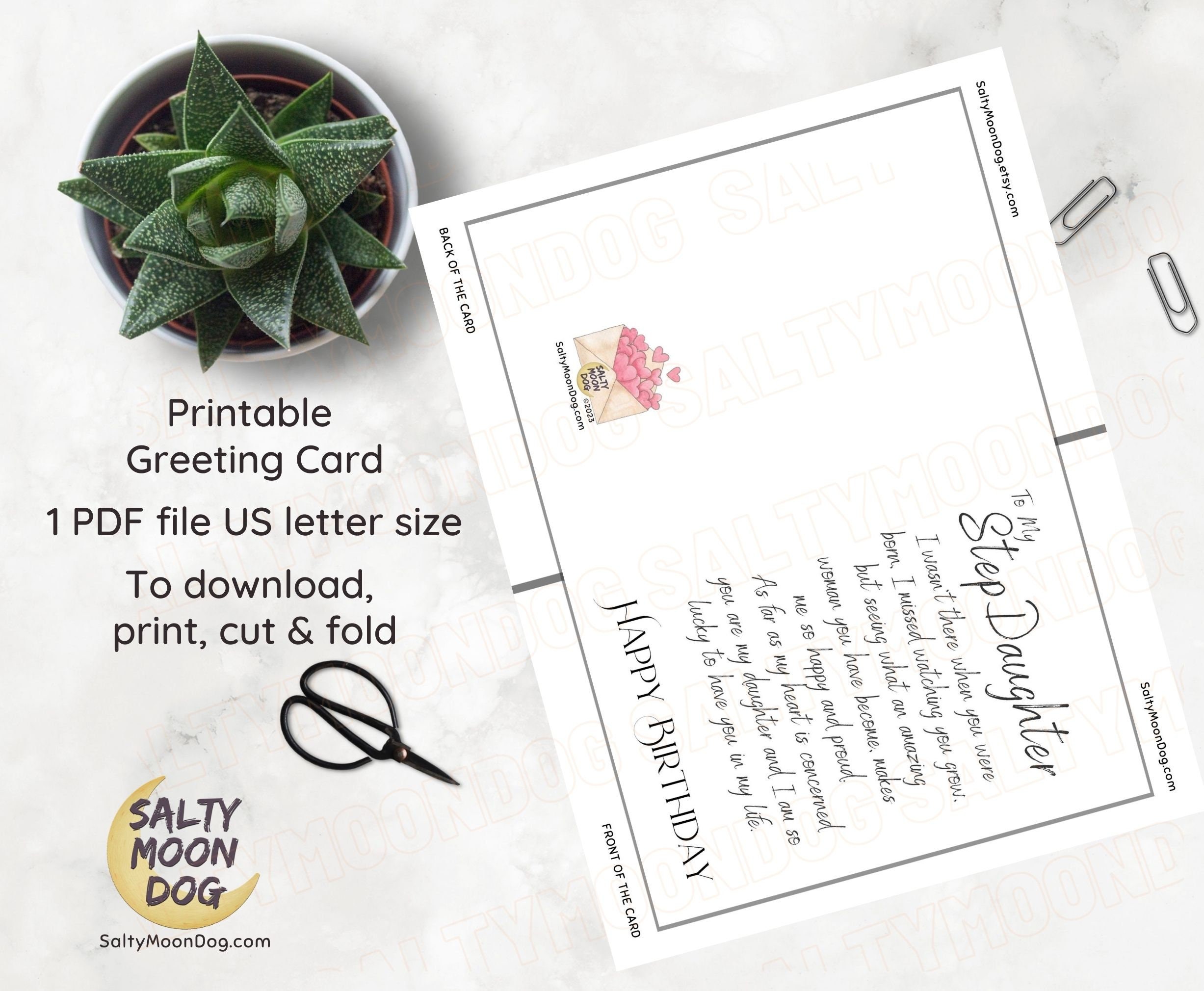 Personalized Bonus Daughter Card, Bonus Daughter Birthday Card ...