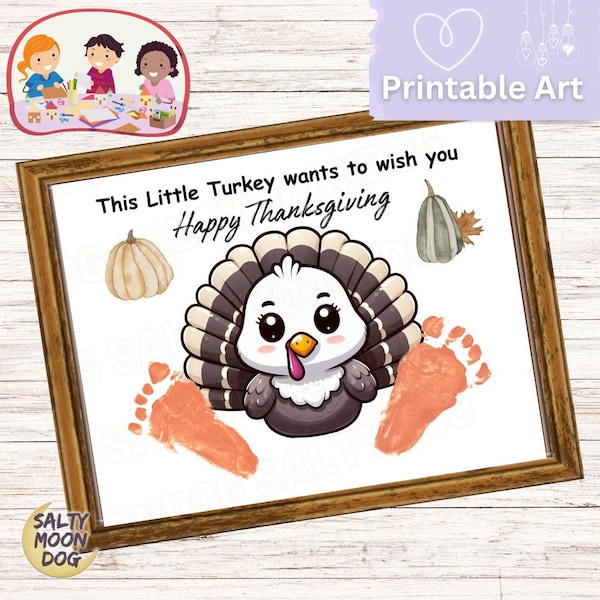 Kids Footprint Art - Etsy