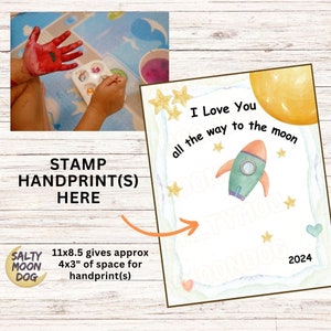 Dad Gift Handprint Art Craft, Fathers Day PRINTABLE | Gift for Dad From ...