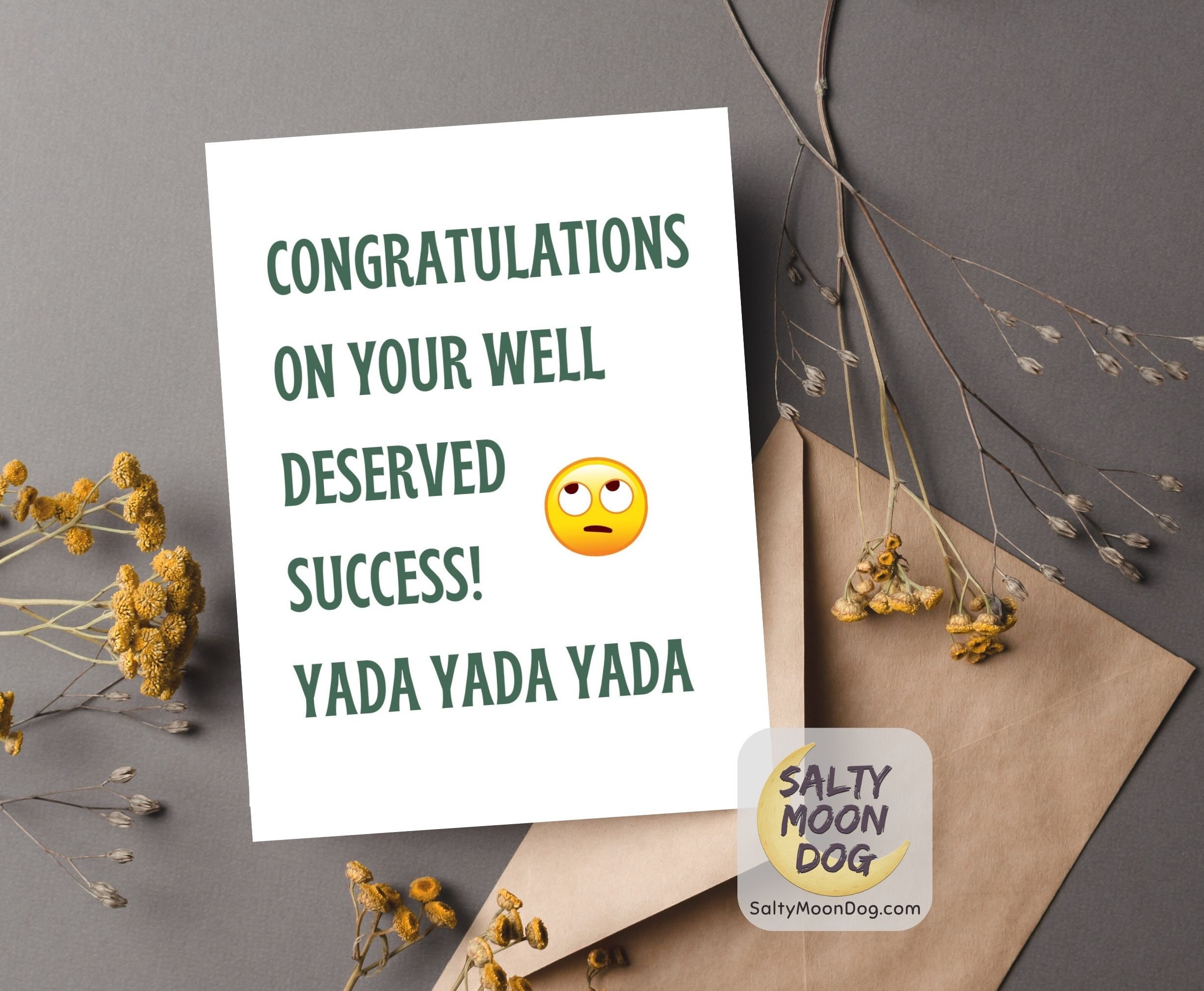 Funny Congratulations Card Funny New Job Card Graduation Exams Job ...