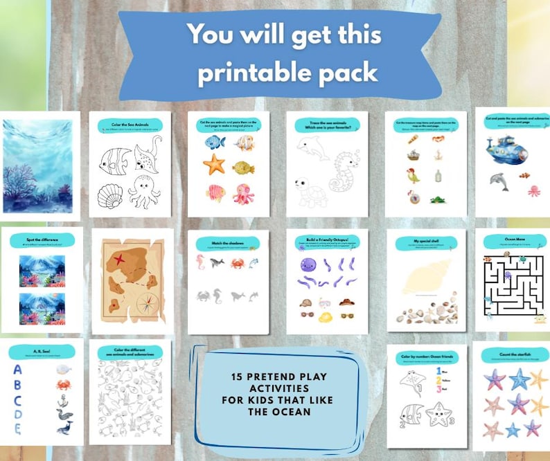 Ocean Adventure Printable Journal for Preschool & Kindergarten ...
