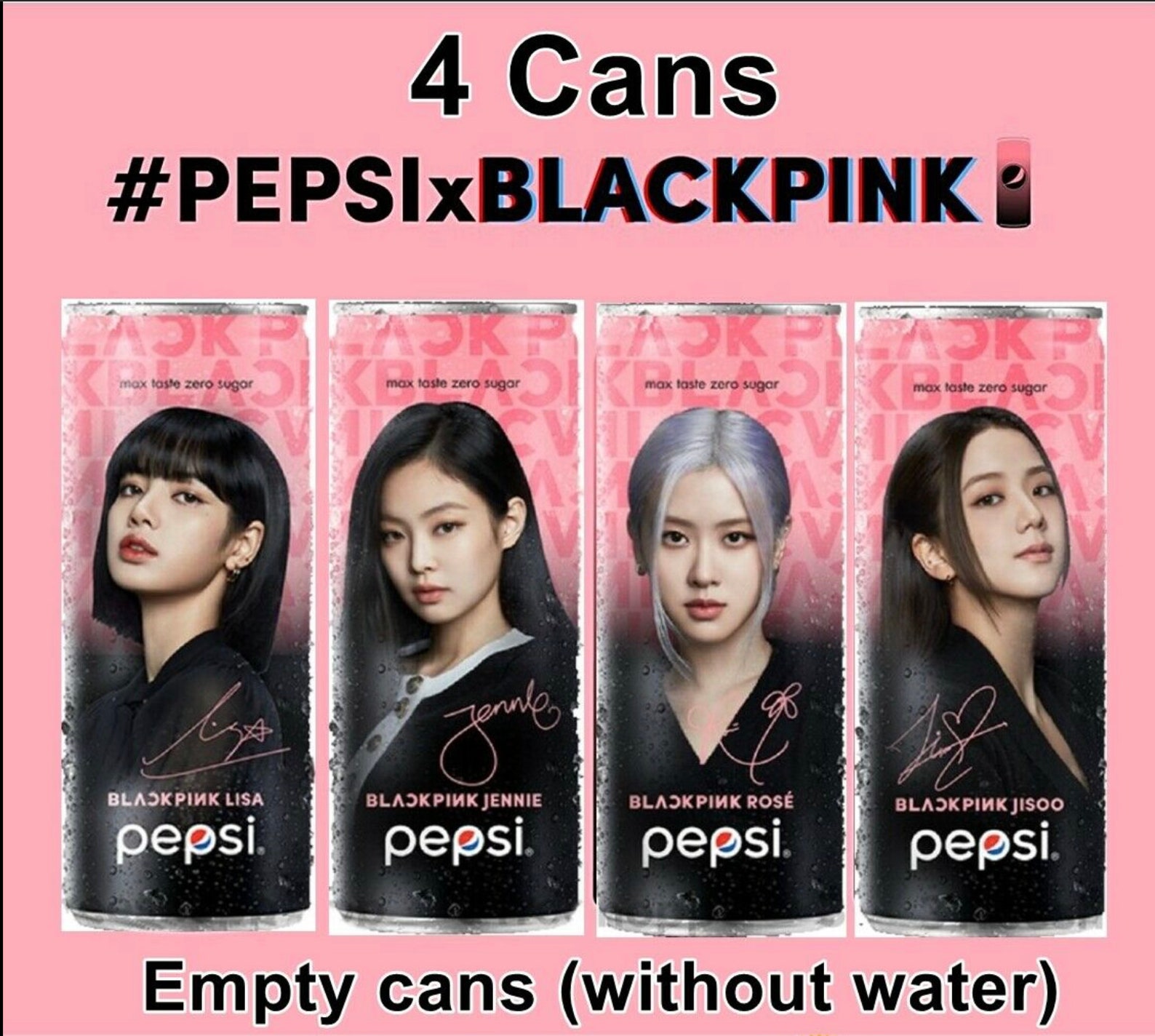 4 Cans BLACKPINK Pepsi Thailand Rose Jisoo Jennie & Lisa - Etsy Canada