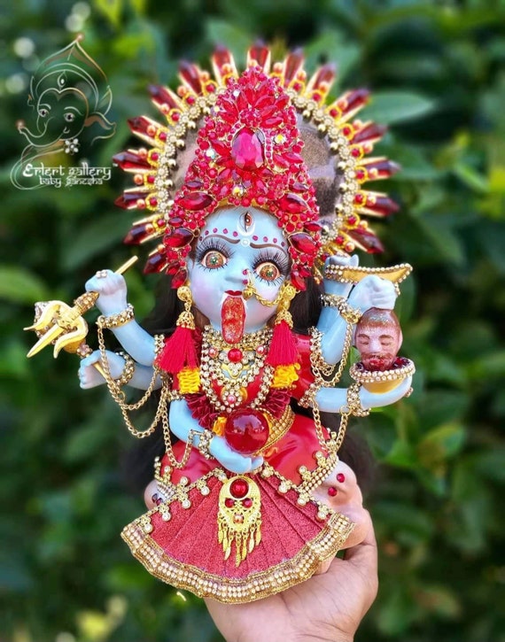 Kali Statue Goddess Kali Idol 14.5 Parvati Durga Kalika - Etsy