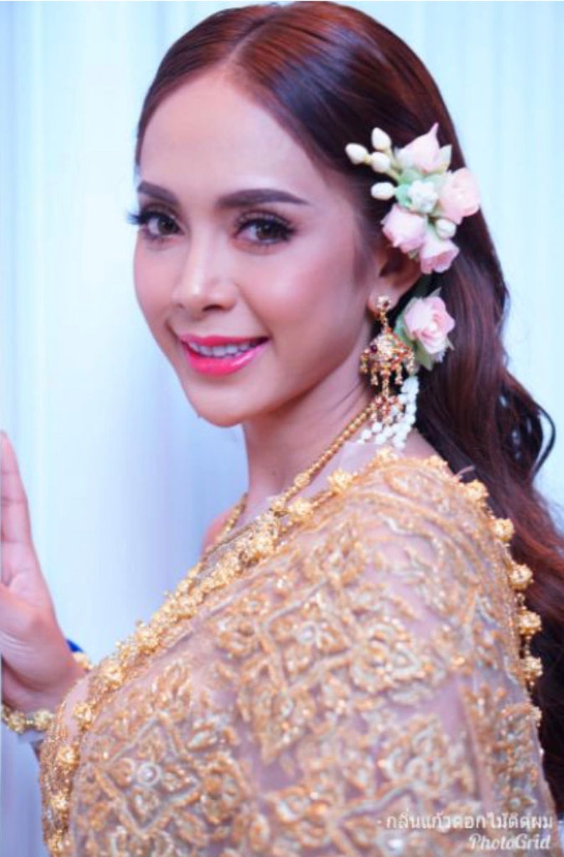 Thai Flower Bridal Ear Cuff Left Earring Made in Thailand - Etsy