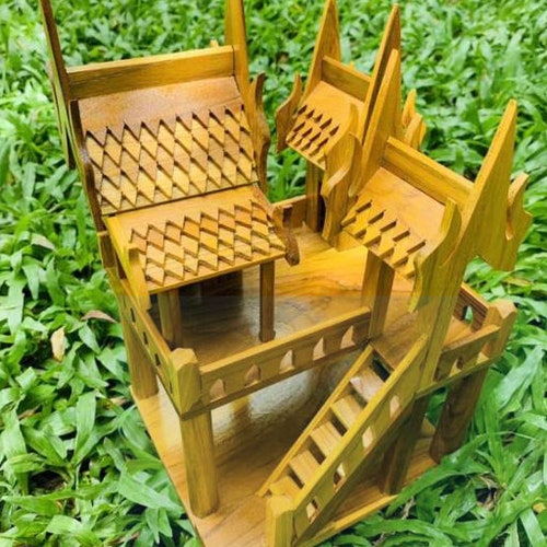 Medium Thai Teak Wood Wooden Spirit House Handmade Altar - Etsy