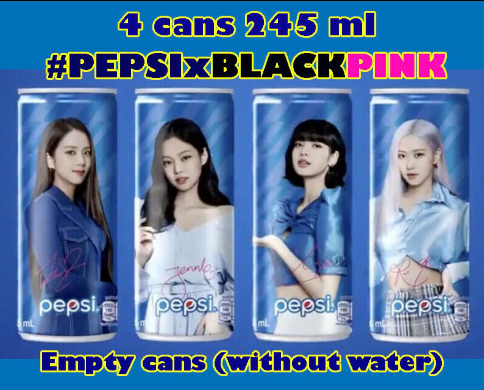 4 Cans BLACKPINK Pepsi Thailand Rose Jisoo Jennie & Lisa | Etsy