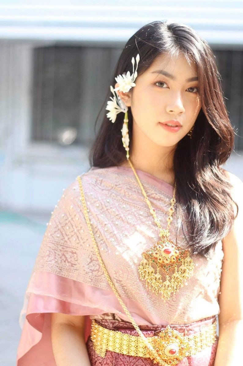 Thai Flower Bridal Ear Cuff Left Earring Made in Thailand - Etsy