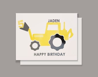 Construction Birthday Card | Etsy