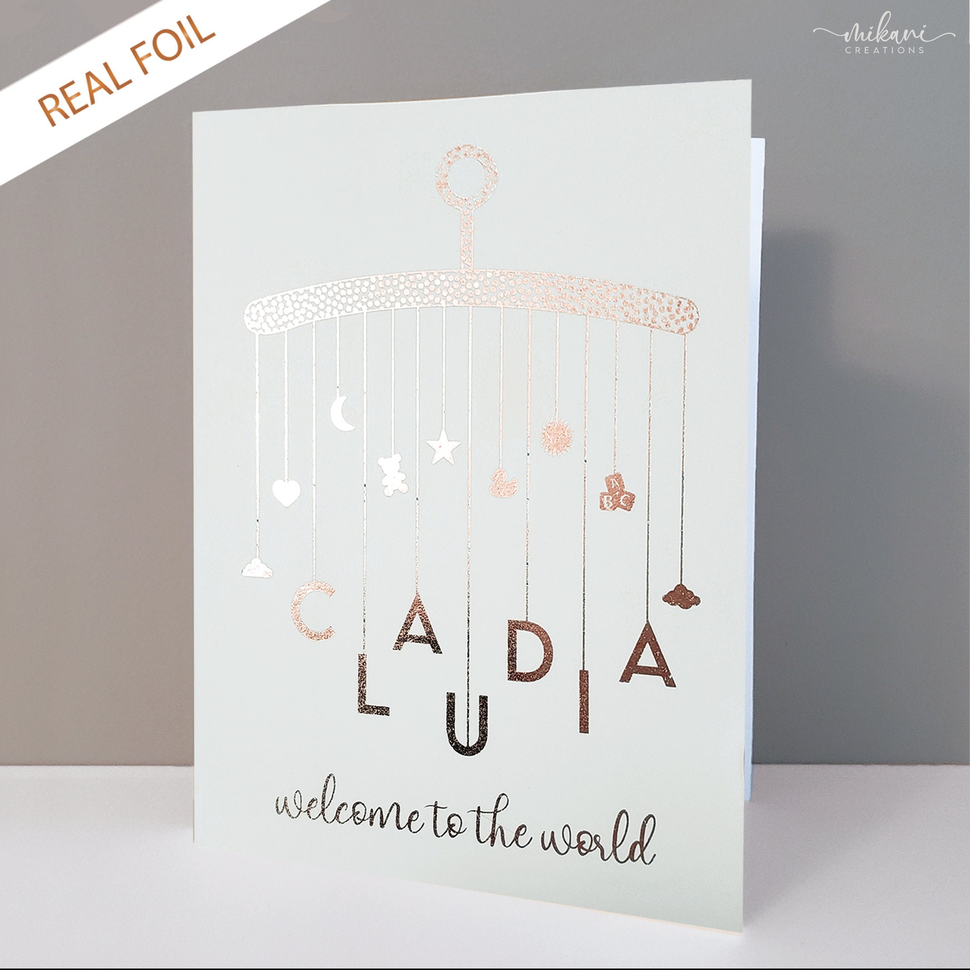 Personalized Newborn Baby Card Baby Greeting Card Welcome | Etsy