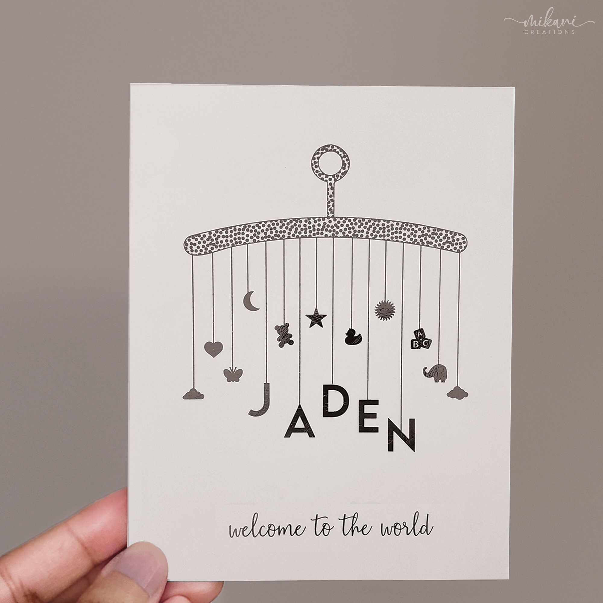 Personalized Newborn Baby Card Baby Greeting Card Welcome | Etsy