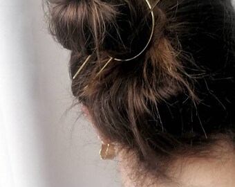 Circle Hair Pin - Etsy