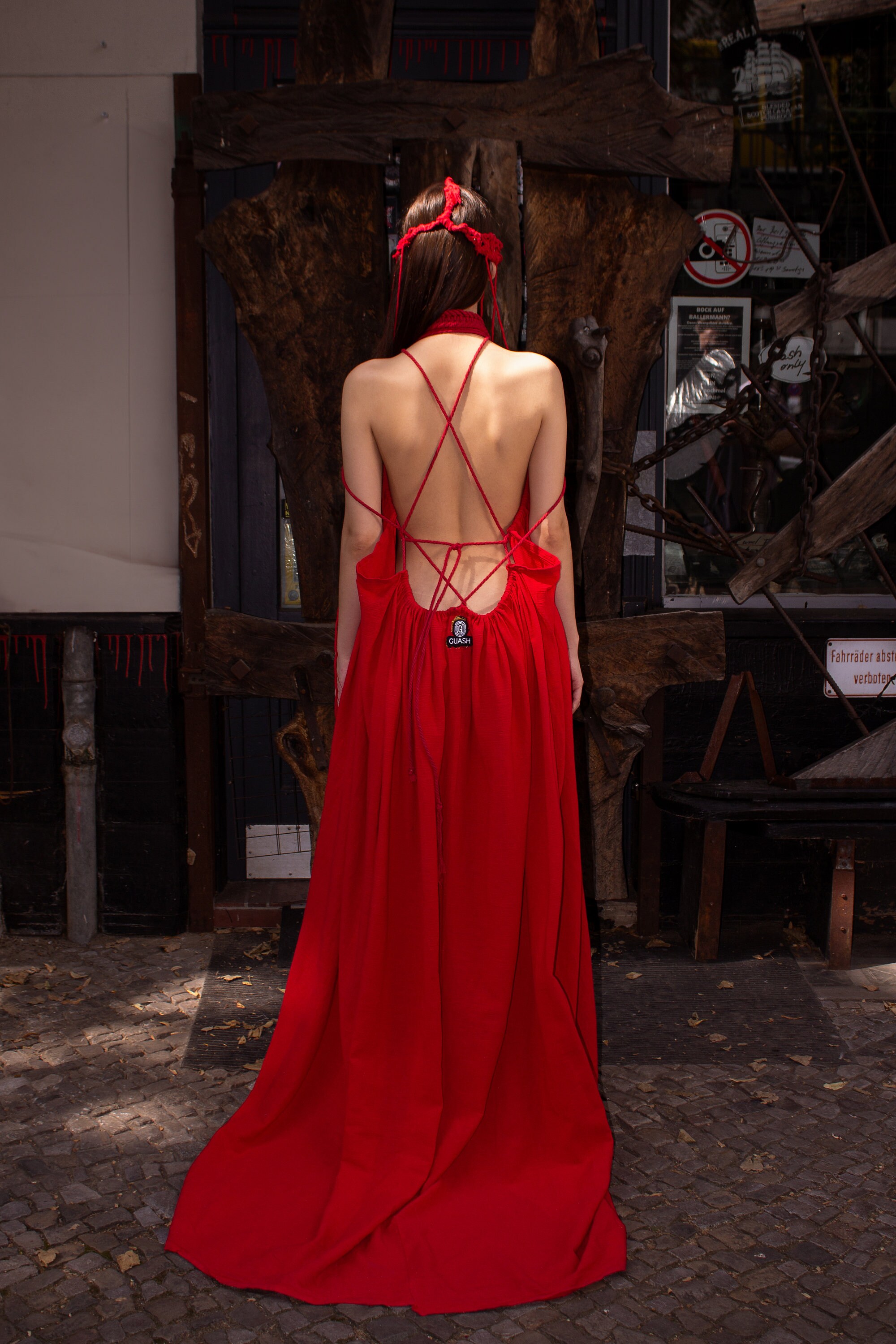 Red Shibari Dress, Christmas Dress,dress Transformer, Macramé Dress ...