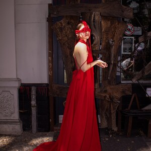 Red Shibari Dress, Christmas Dress,dress Transformer, Macramé Dress ...