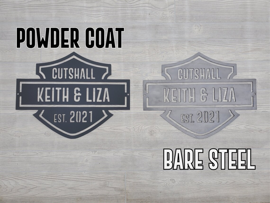 Personalized HARLEY DAVIDSON Garage Sign Steel Powder - Etsy Canada